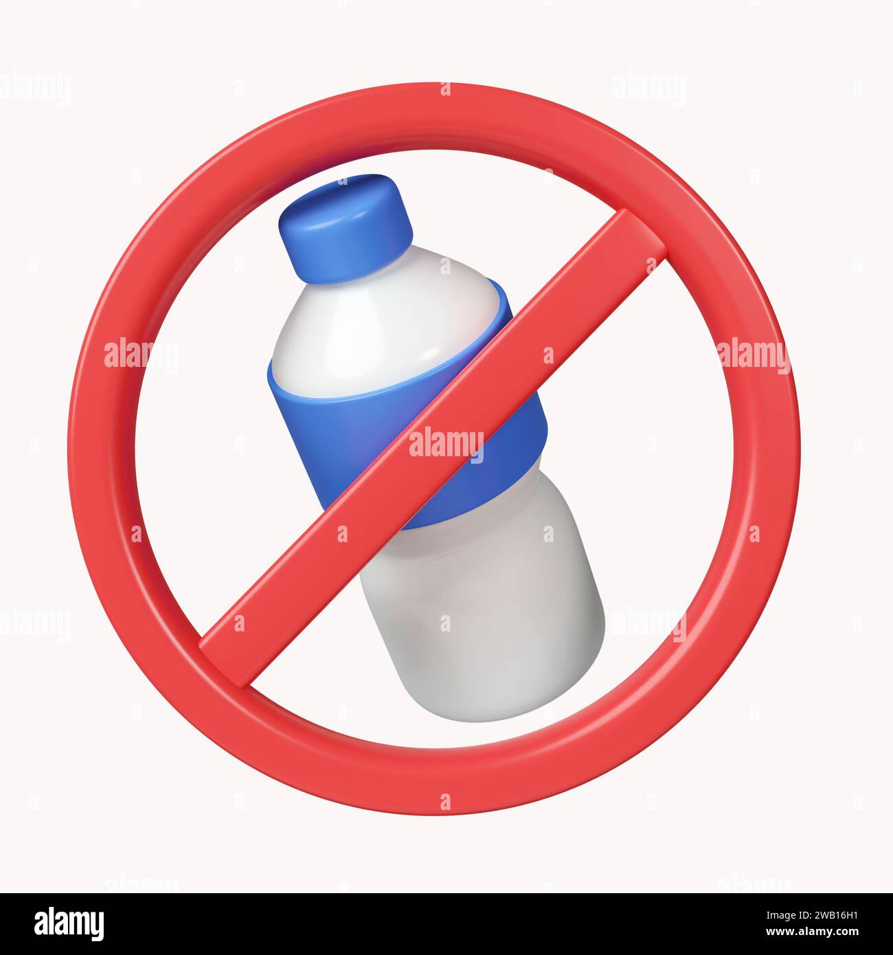 3d no plastic bottles. Save Earth. Save Environment Concept. icon ...