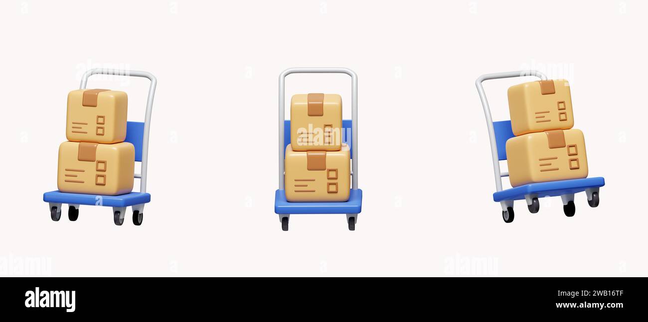 Parcel van trolley hi-res stock photography and images - Alamy