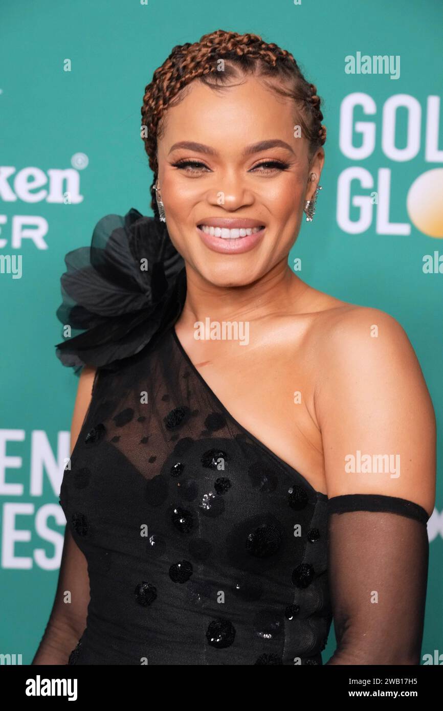 Andra Day arrives at the 81st Golden Globe Awards Billboard after party ...