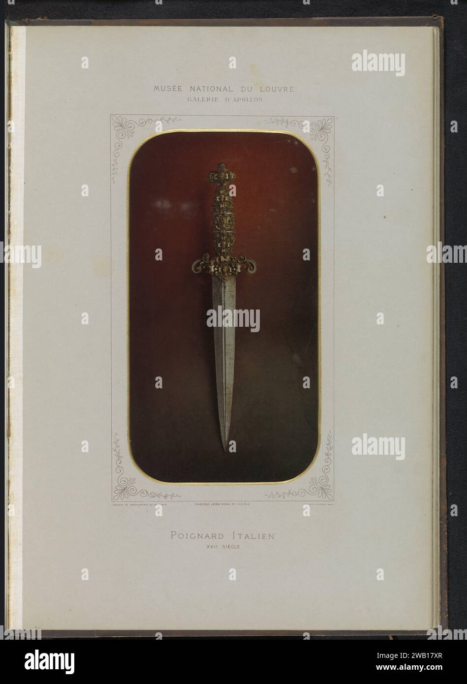 Italian dagger, Léon Vidal, c. 1876 - c. 1883 photomechanical print ...