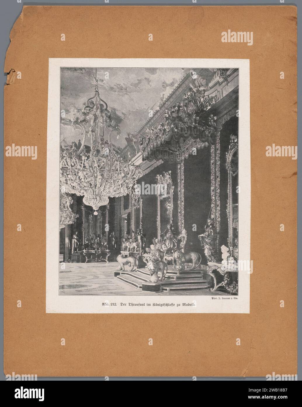 Throne room in the Royal Palace of Madrid, c. 1875 - c. 1900 photograph ...