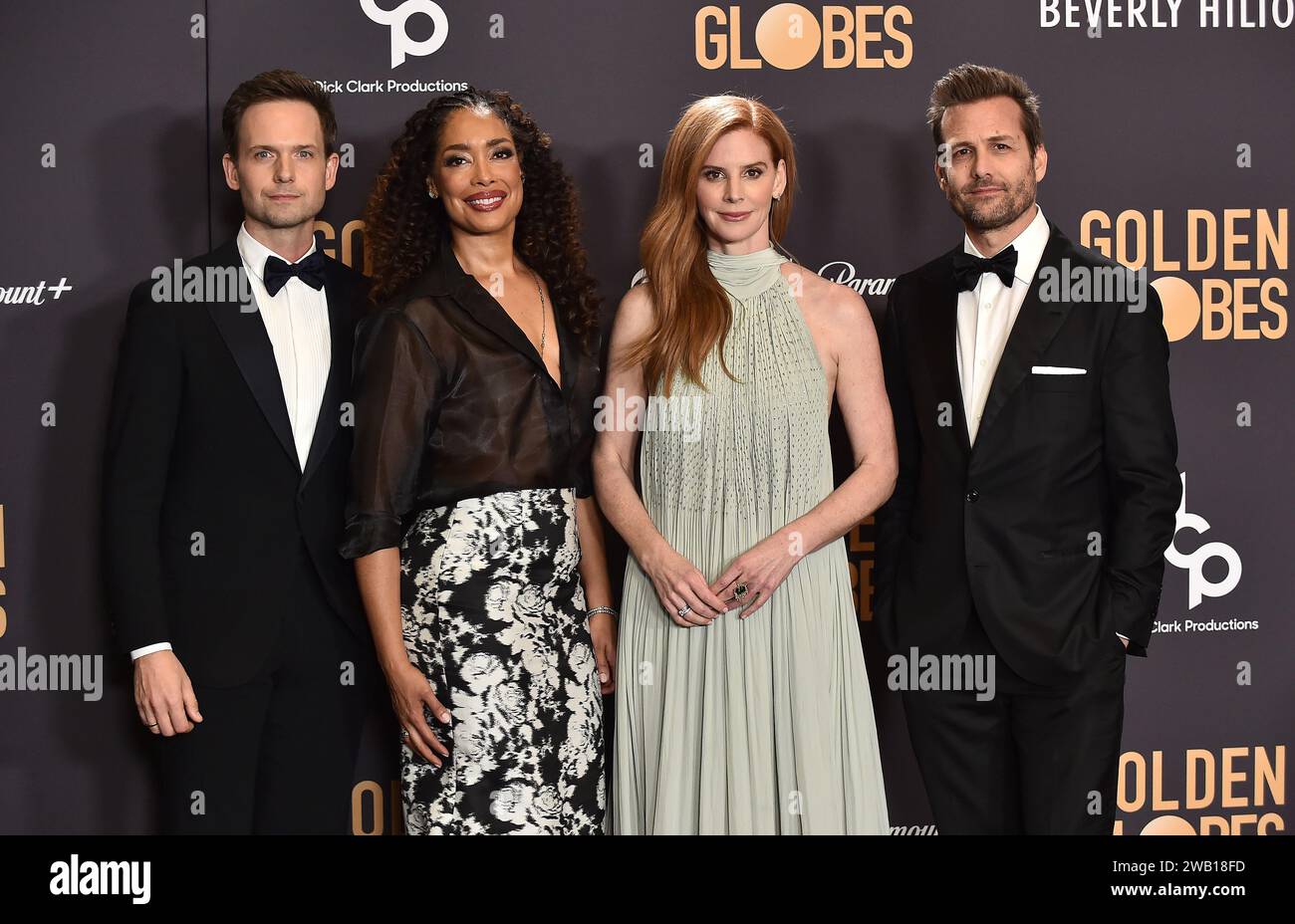Beverly Hills, USA. 07th Jan, 2024. Patrick J. Adams, Gina Torres ...