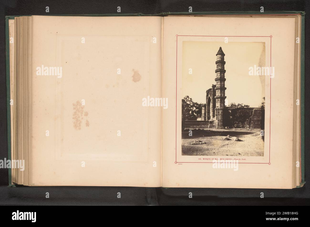 View of a minaret of the Mohammed Gous-Mosque in Ahmedabad, Thomas ...