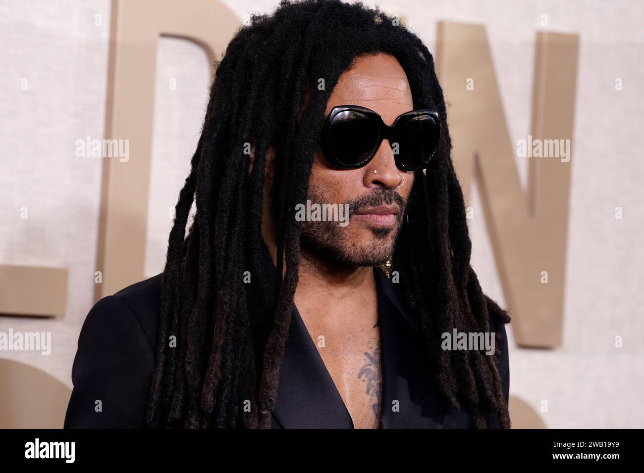 Lenny Kravitz arrives at the 81st Golden Globe Awards on Sunday, Jan. 7 ...