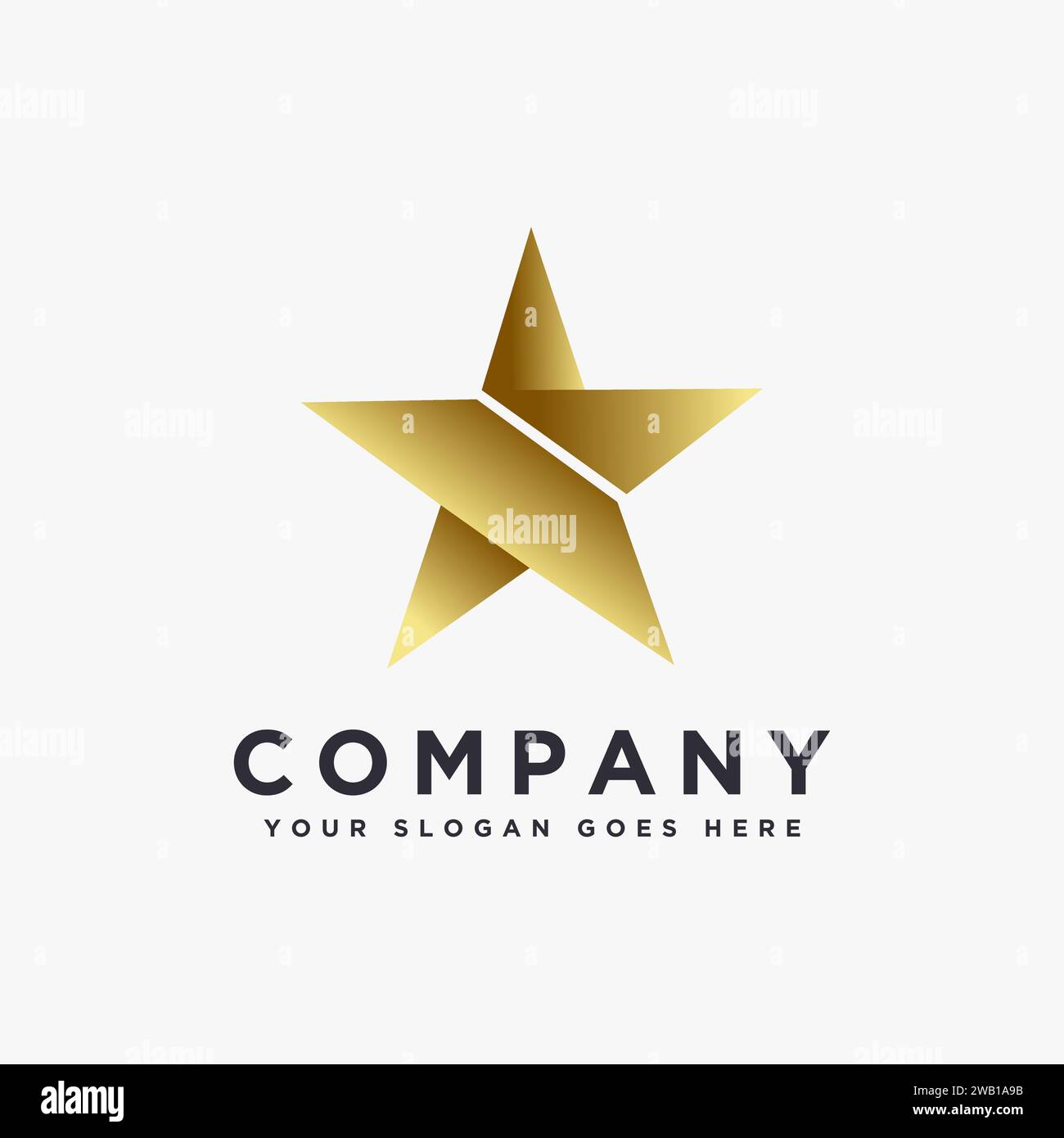 elegant Golden star logo icon vector template on white background Stock ...