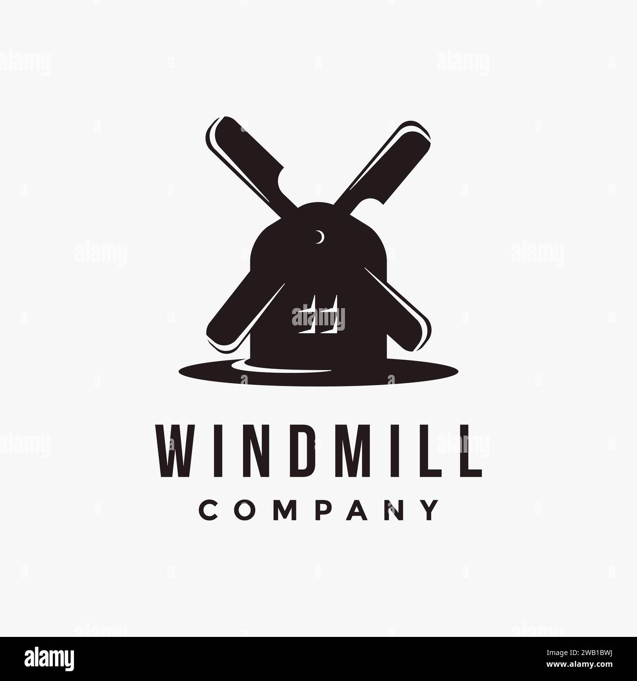 Windmill logo hi-res stock photography and images - Alamy