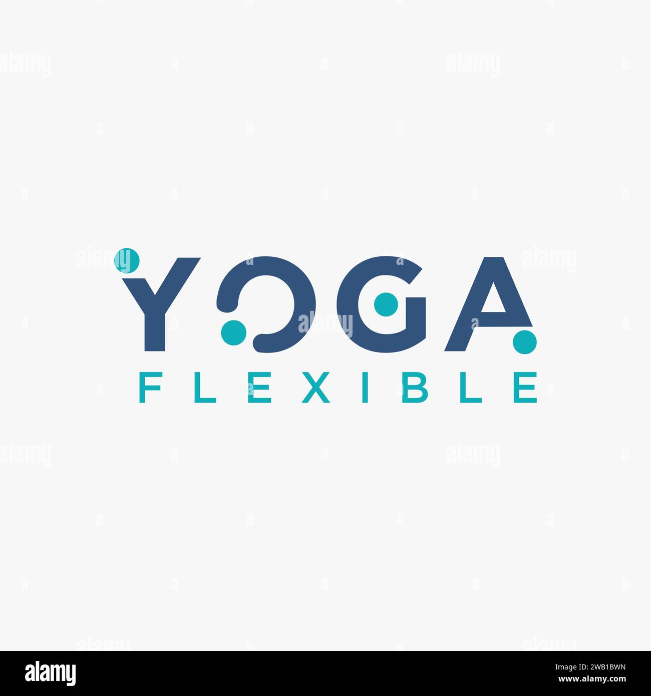 Flexible Yoga wordmark logo icon vector template on white background ...