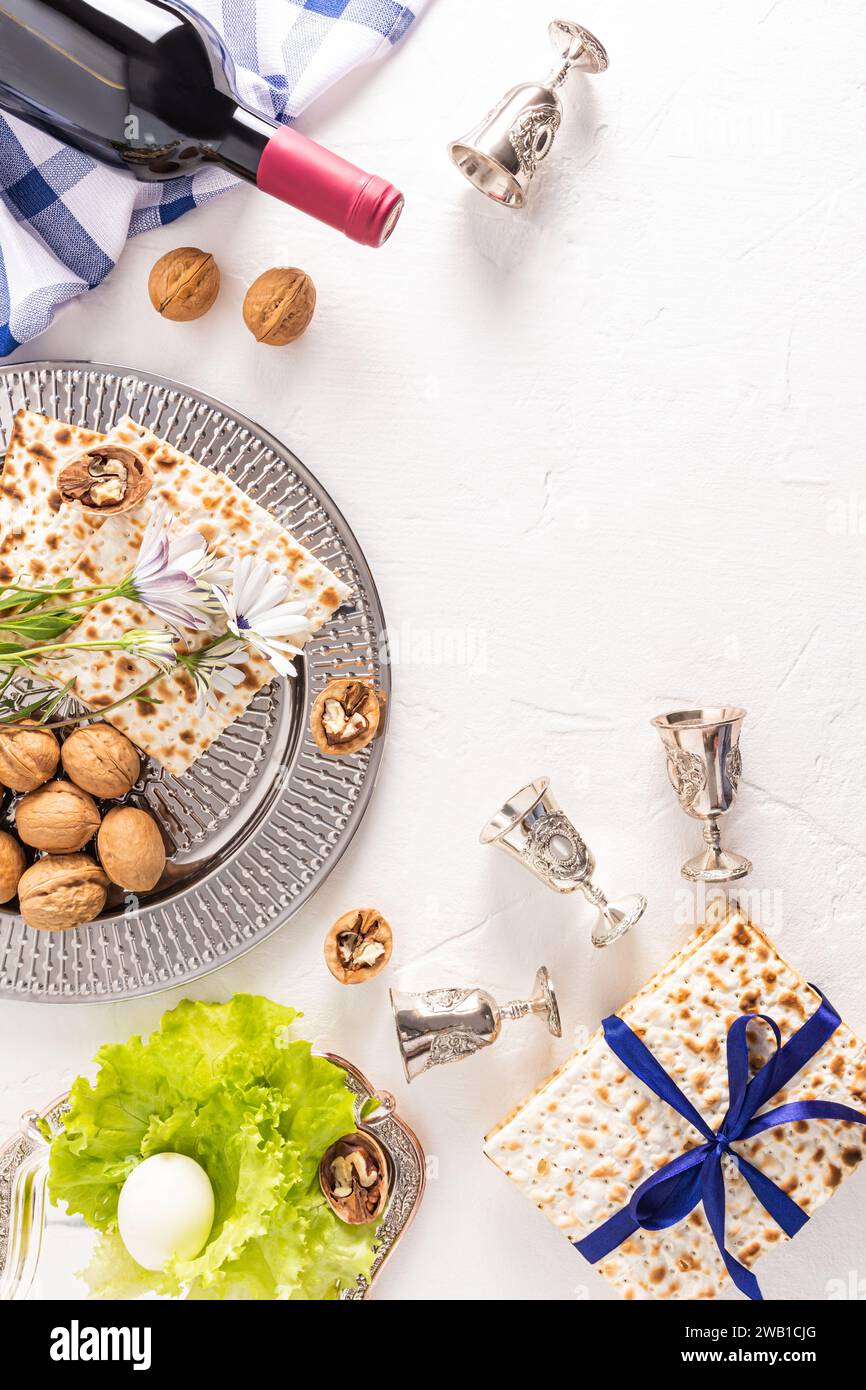 Festive vertical background for Jewish Passover holiday with ...