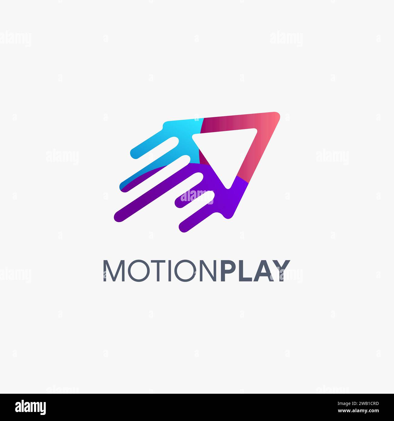 Fast play, motion play logo icon vector on white background Stock ...