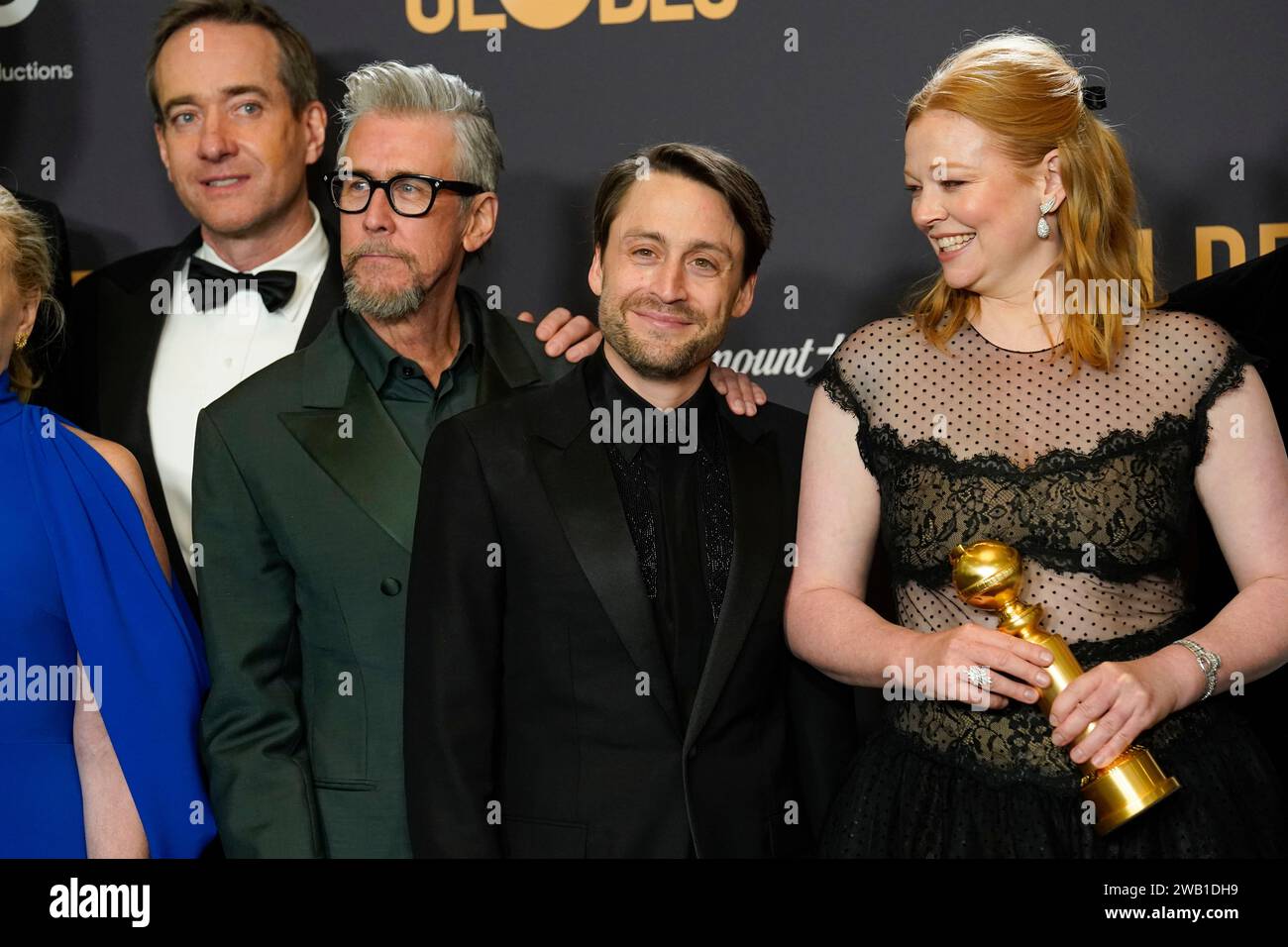 Matthew Macfayden, from left, Alan Ruck, Kieran Culkin, and Sarah Snook ...