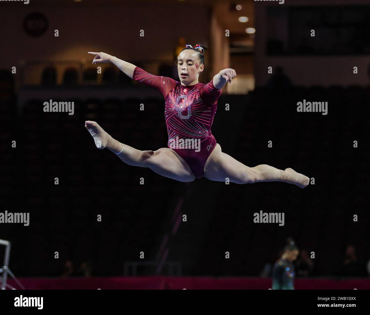 January 5, 2024: Oklahoma's Faith Torrez leaps into the air during her ...