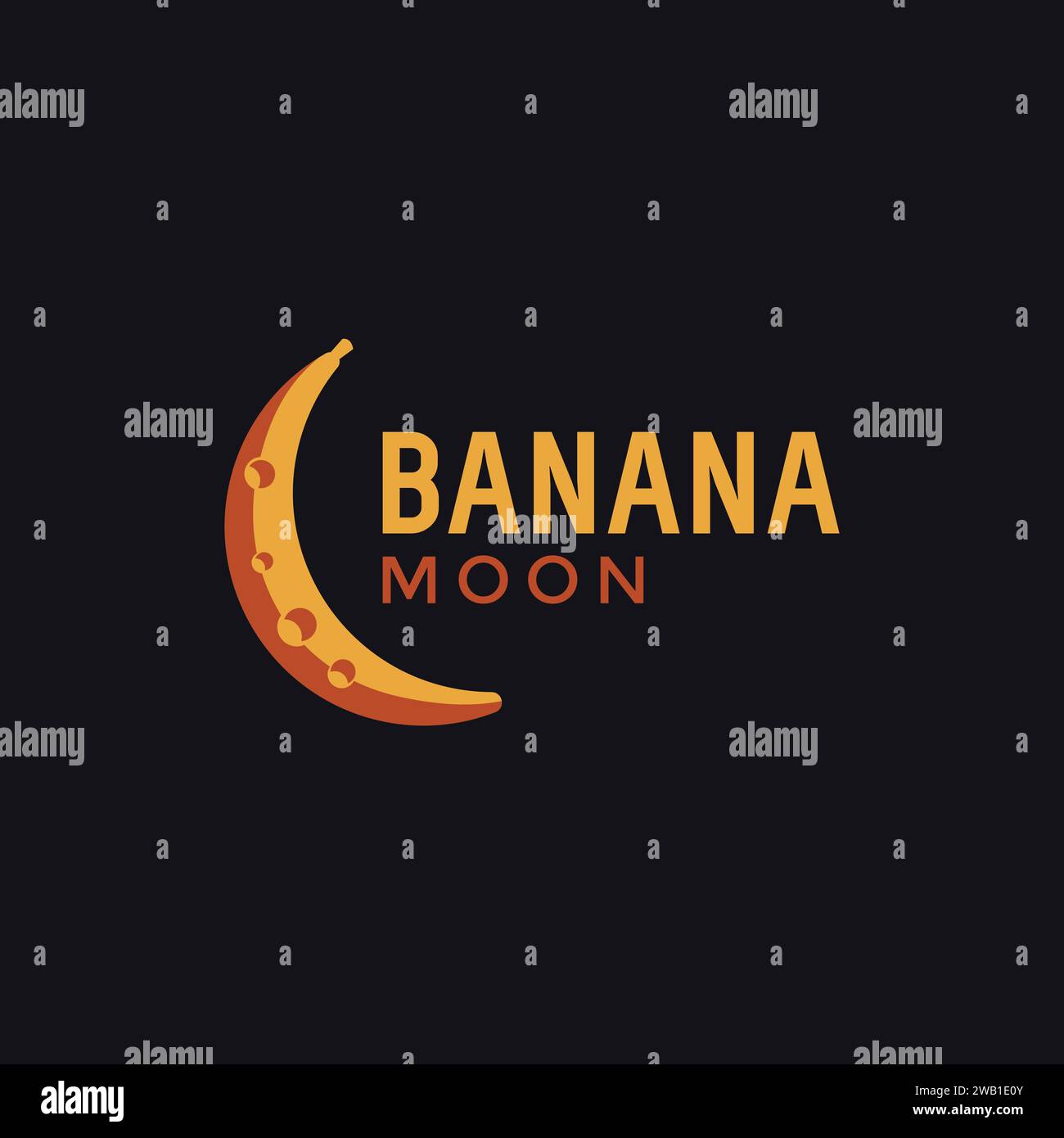 Banana moon Stock Vector Images - Alamy