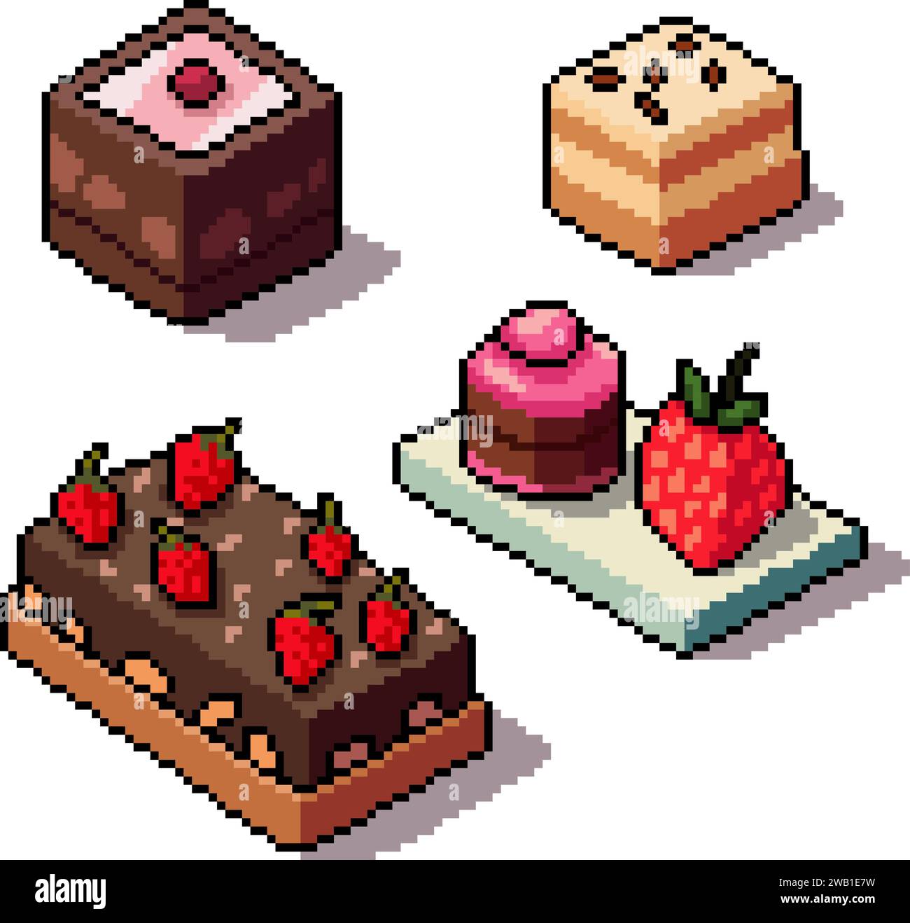 Cake pixel art hi-res stock photography and images - Alamy
