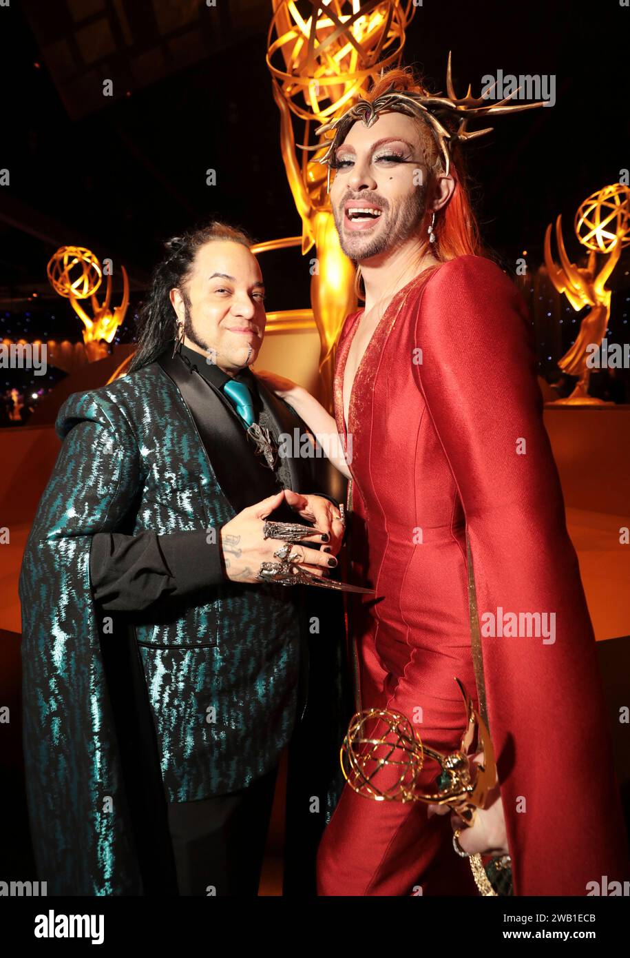 EXCLUSIVE - Guest, left, and Joshua Schwartz winner of the award for ...