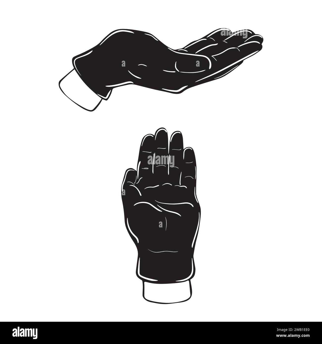 Hands gestures vector cartoon illustration Stock Vector Image & Art - Alamy