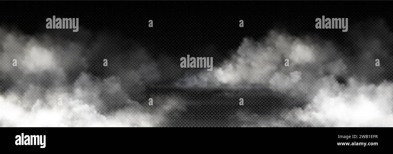 White smoke cloud with overlay effect on transparent background ...