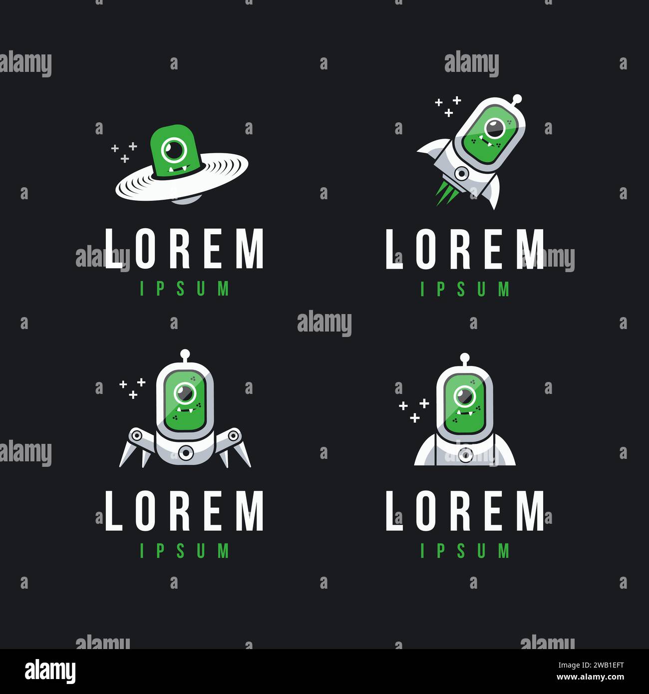 Alien spaceship flat icon hi-res stock photography and images - Alamy