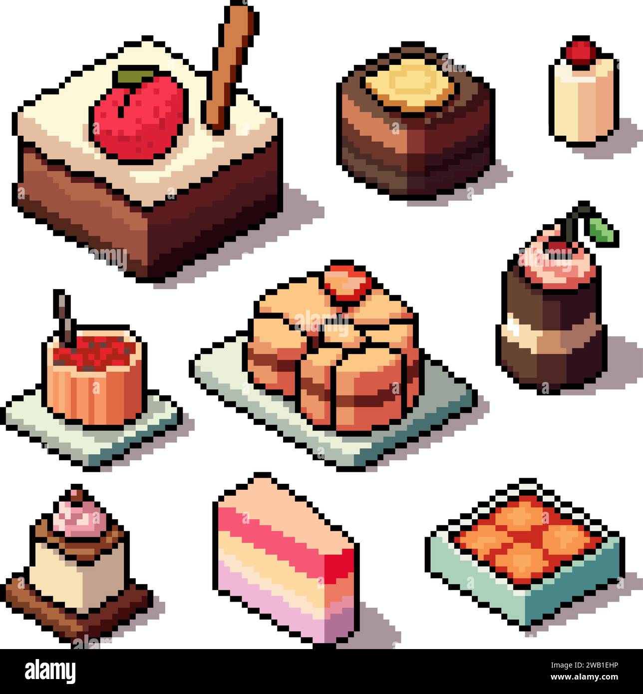 Cake pixel art hi-res stock photography and images - Alamy