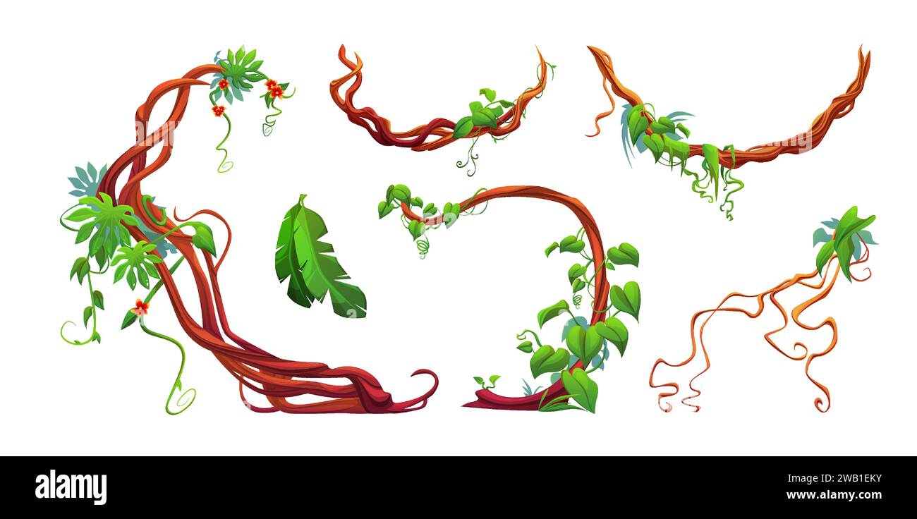 Vine climbing tree trunk Stock Vector Images - Alamy