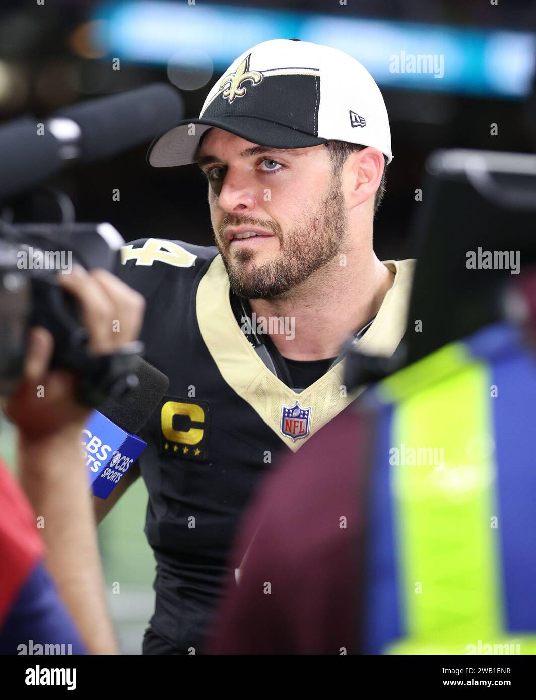 New Orleans, USA. 07th Jan, 2024. New Orleans Saints quarterback Derek ...