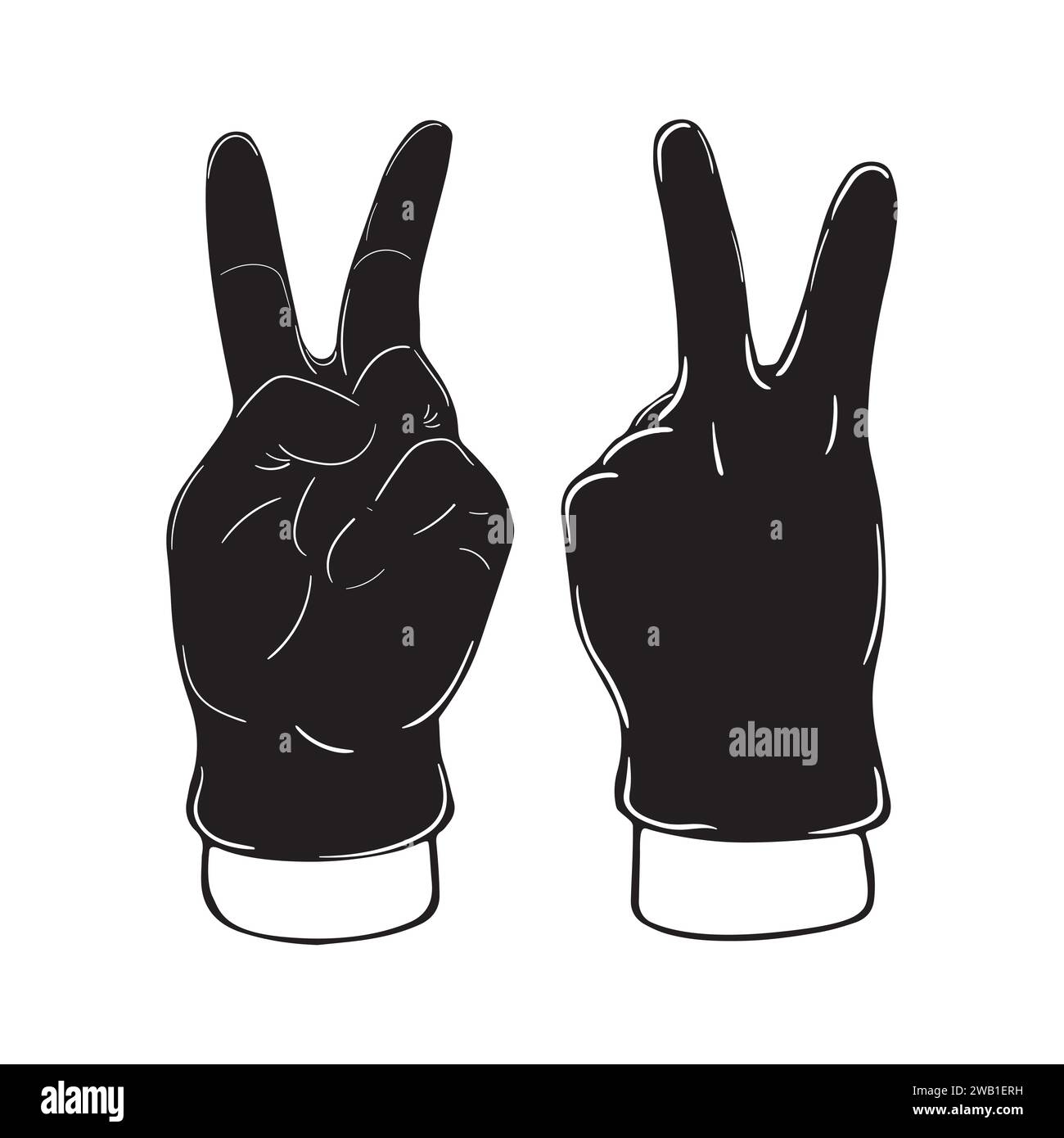 Hands gestures vector cartoon illustration Stock Vector Image & Art - Alamy