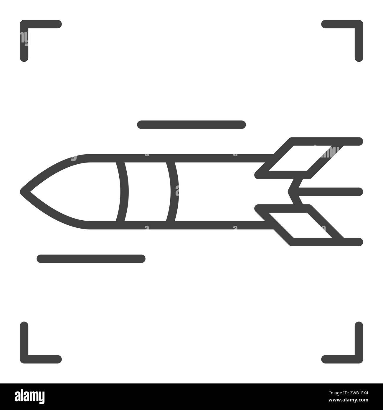 Rocket Weapon vector Missile concept outline icon or symbol Stock ...