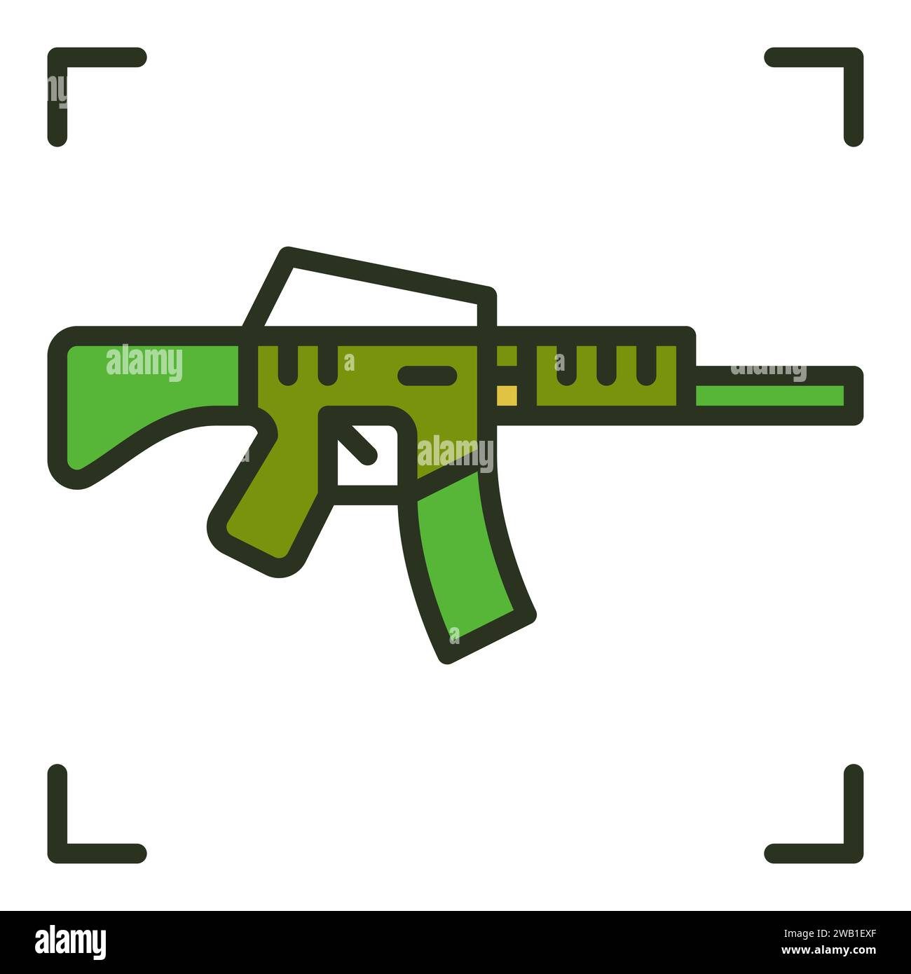 Assault Rifle vector concept colored icon. Automatic Rifle creative ...
