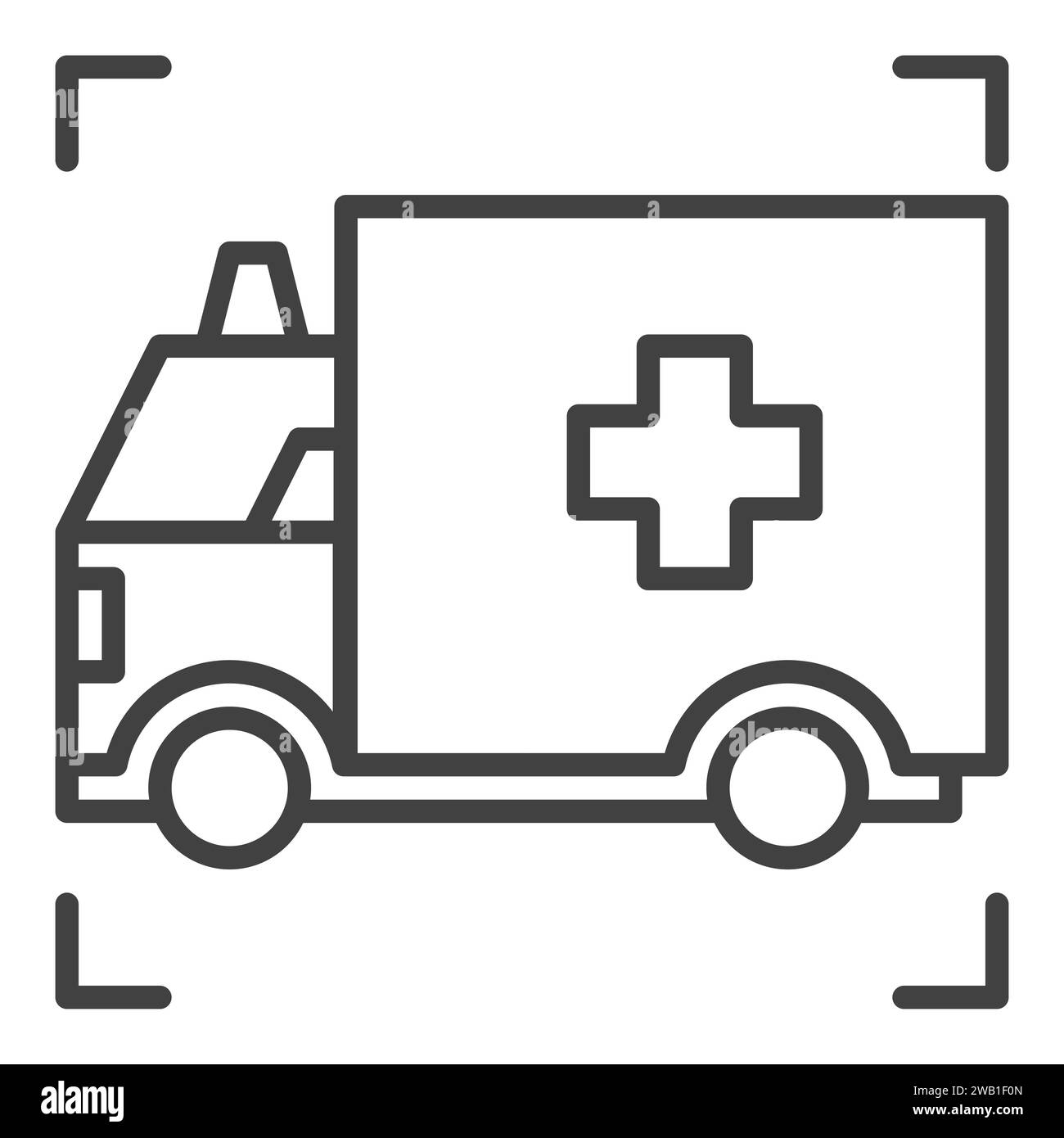 Military Ambulance Truck vector concept thin line icon. Medicine truck outline symbol Stock ...