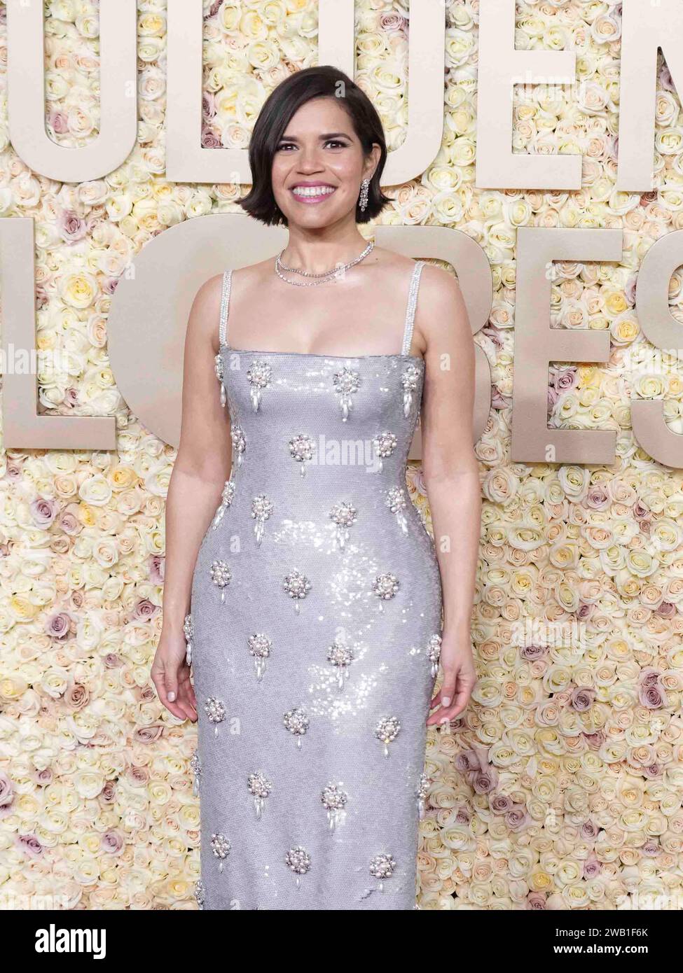 Los Angeles, USA. 07th Jan, 2024. America Ferrara attends the arrivals ...