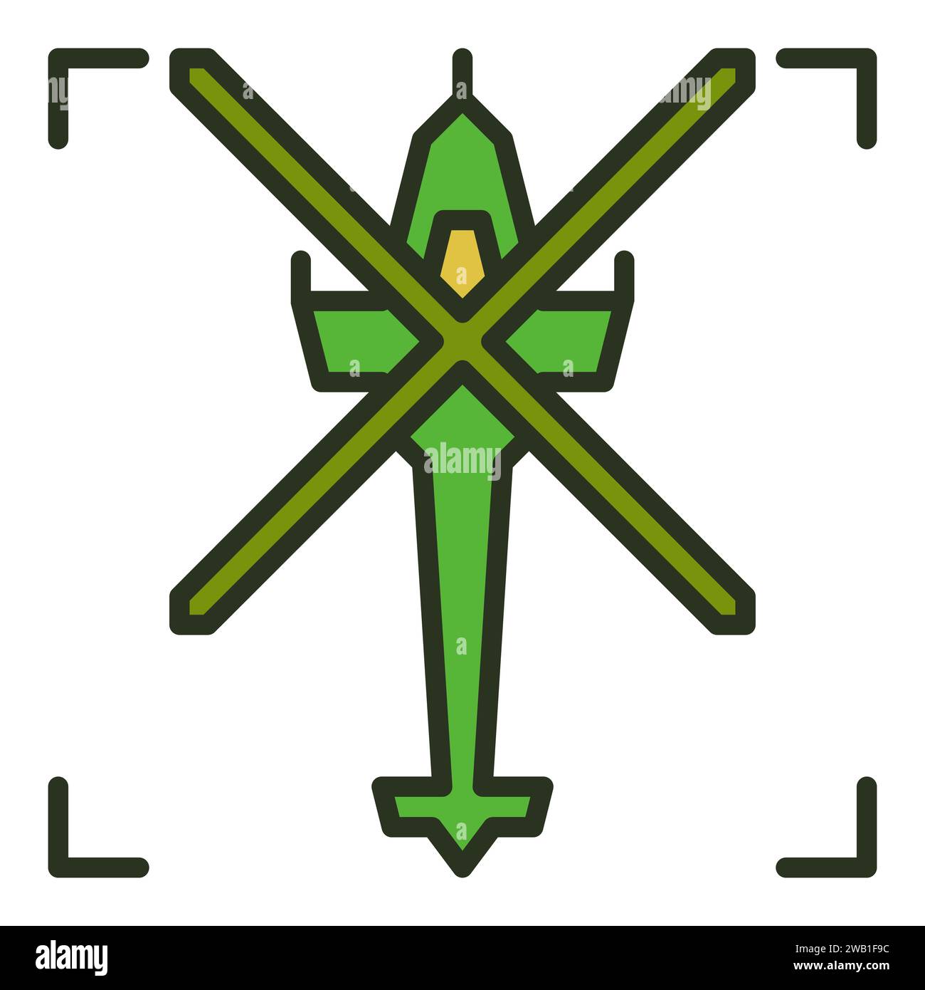 Military Helicopter vector concept colored icon or logo element. Top ...