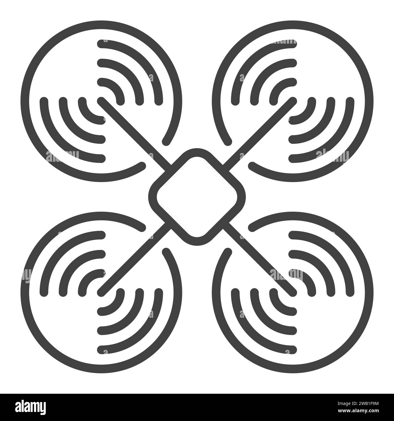 Drone Vector Quadcopter Concept Thin Line Minimal Icon Or Symbol Stock Vector Image And Art Alamy