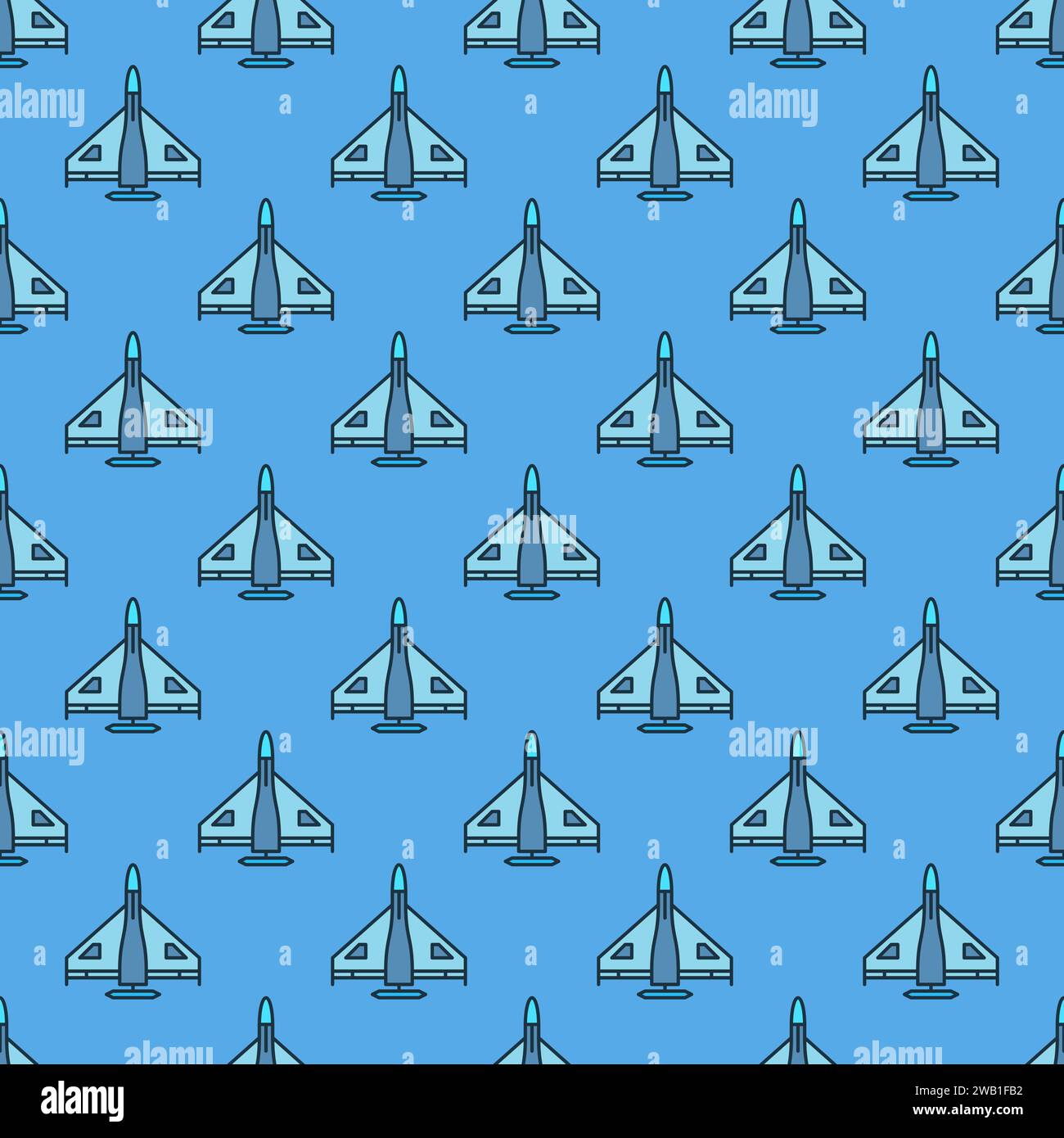 Combat Drone vector concept blue seamless pattern - Kamikaze Military ...