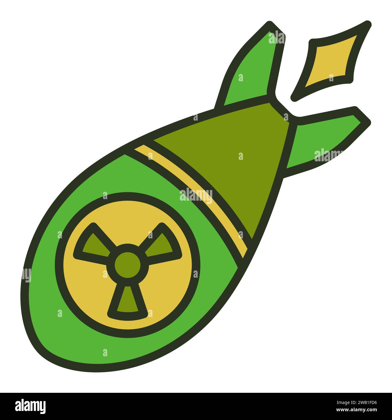 Nuclear Rocket vector concept colored icon. Missile modern symbol Stock ...