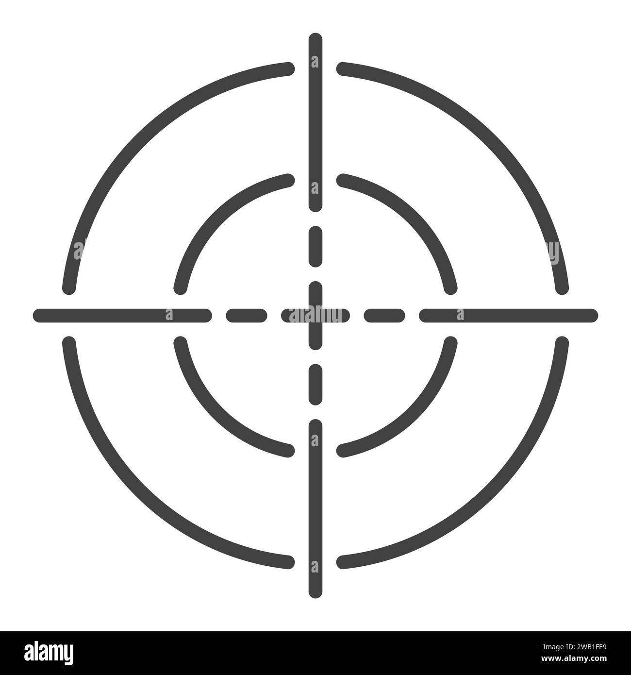 Crosshair vector concept outline icon or Target Aim sign Stock Vector ...