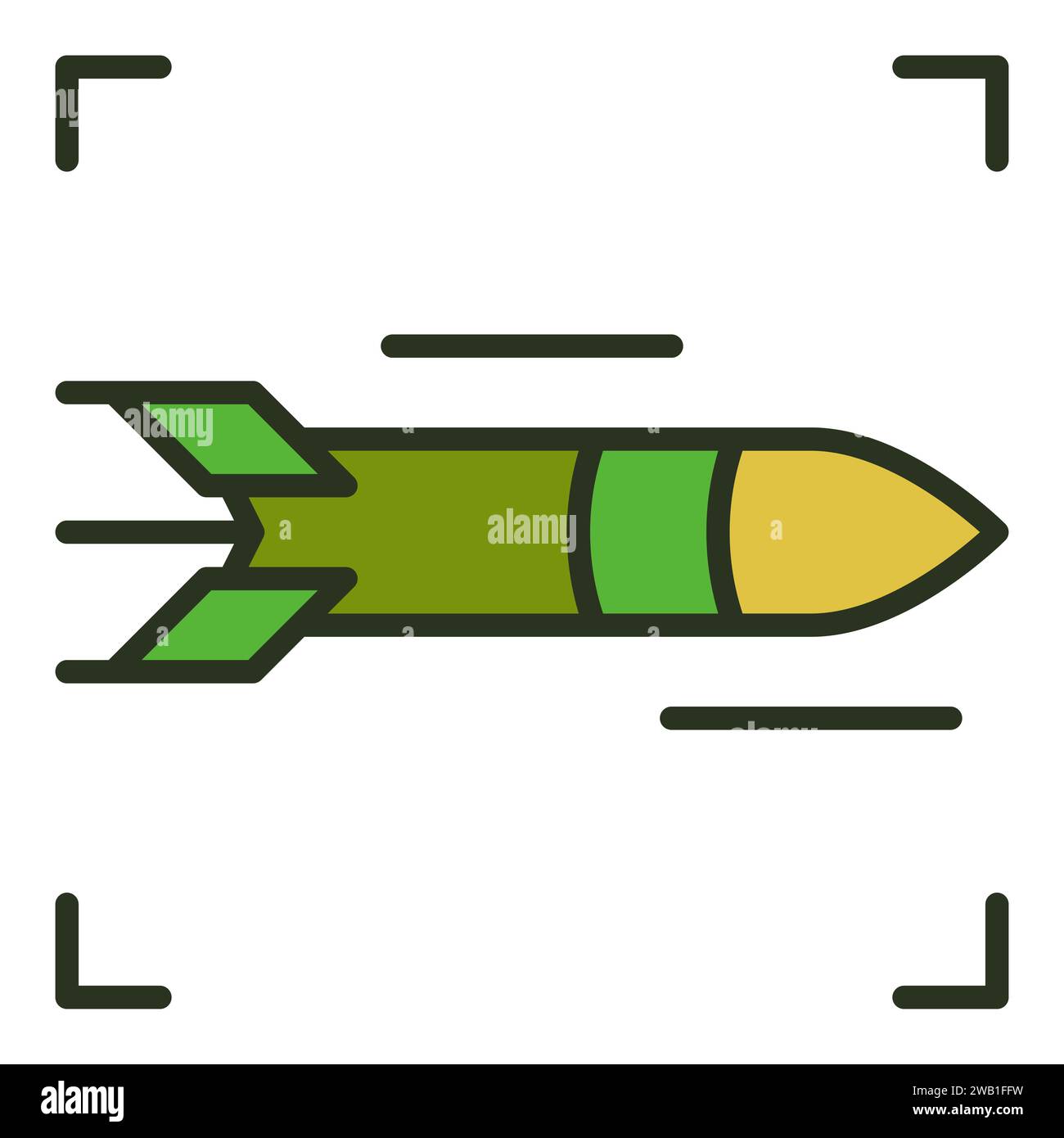 Missile vector Rocket Weapon concept colored icon or design element ...
