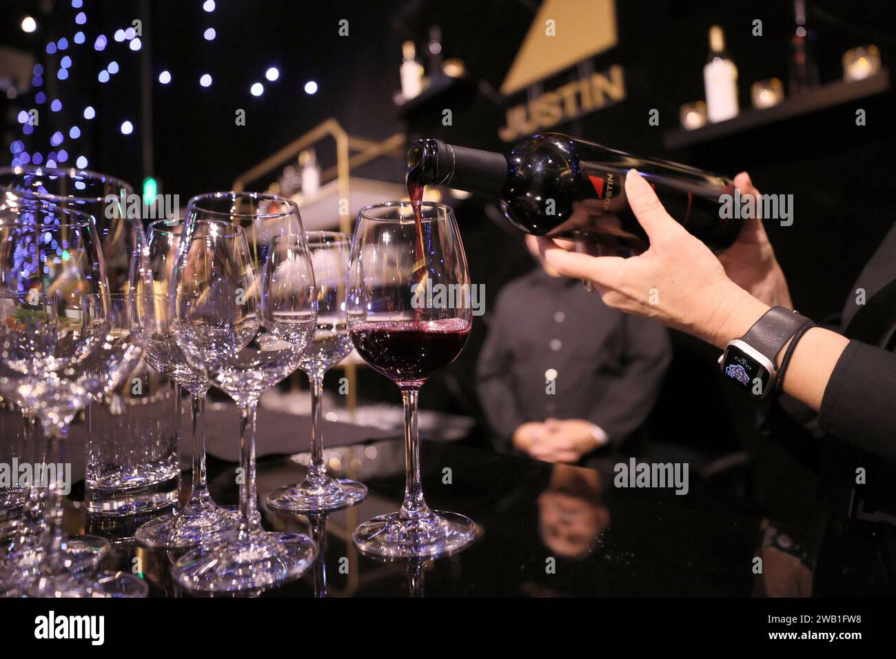 EXCLUSIVE - A general atmosphere of the Justin Wine Bar at the ...