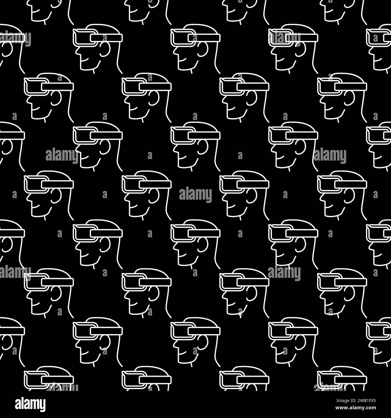 Fpv Drone Goggles Vector Concept Outline Seamless Pattern Stock Vector Image And Art Alamy