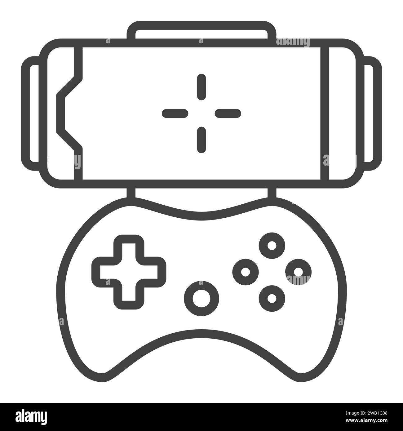 Smartphone Game Controller vector Phone Gamepad concept icon or symbol ...