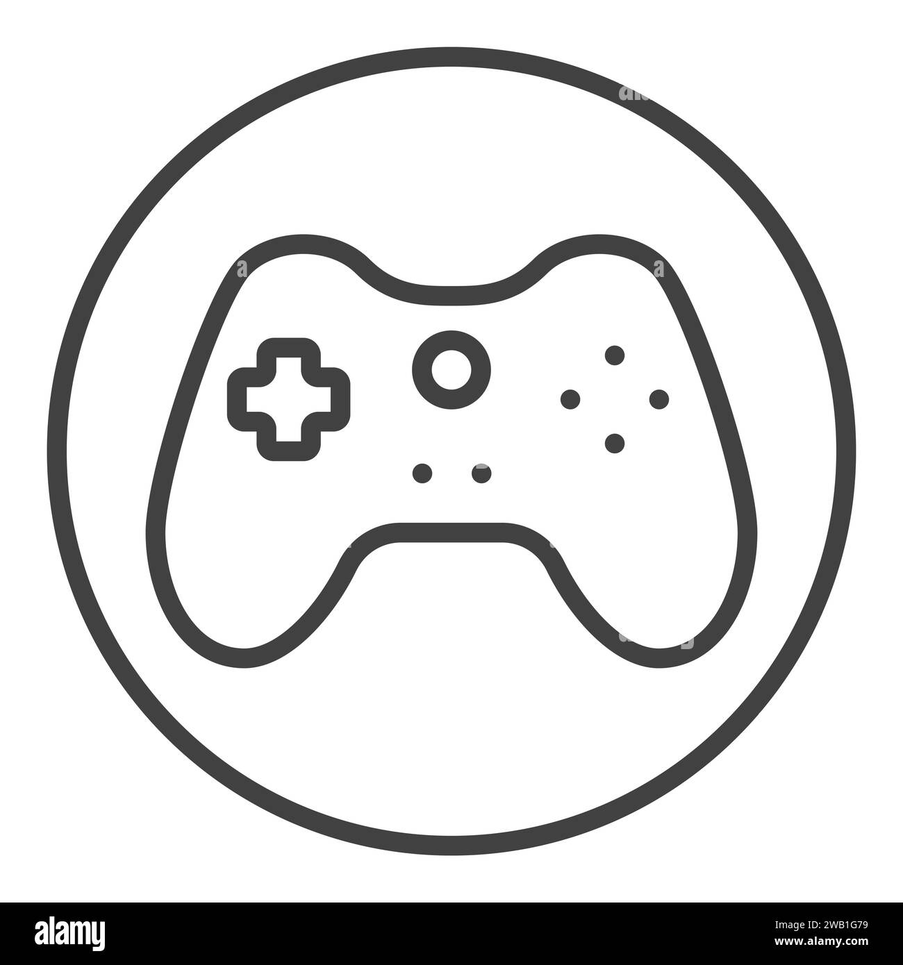 Game Controller inside Circle vector Gamepad concept icon or symbol in ...