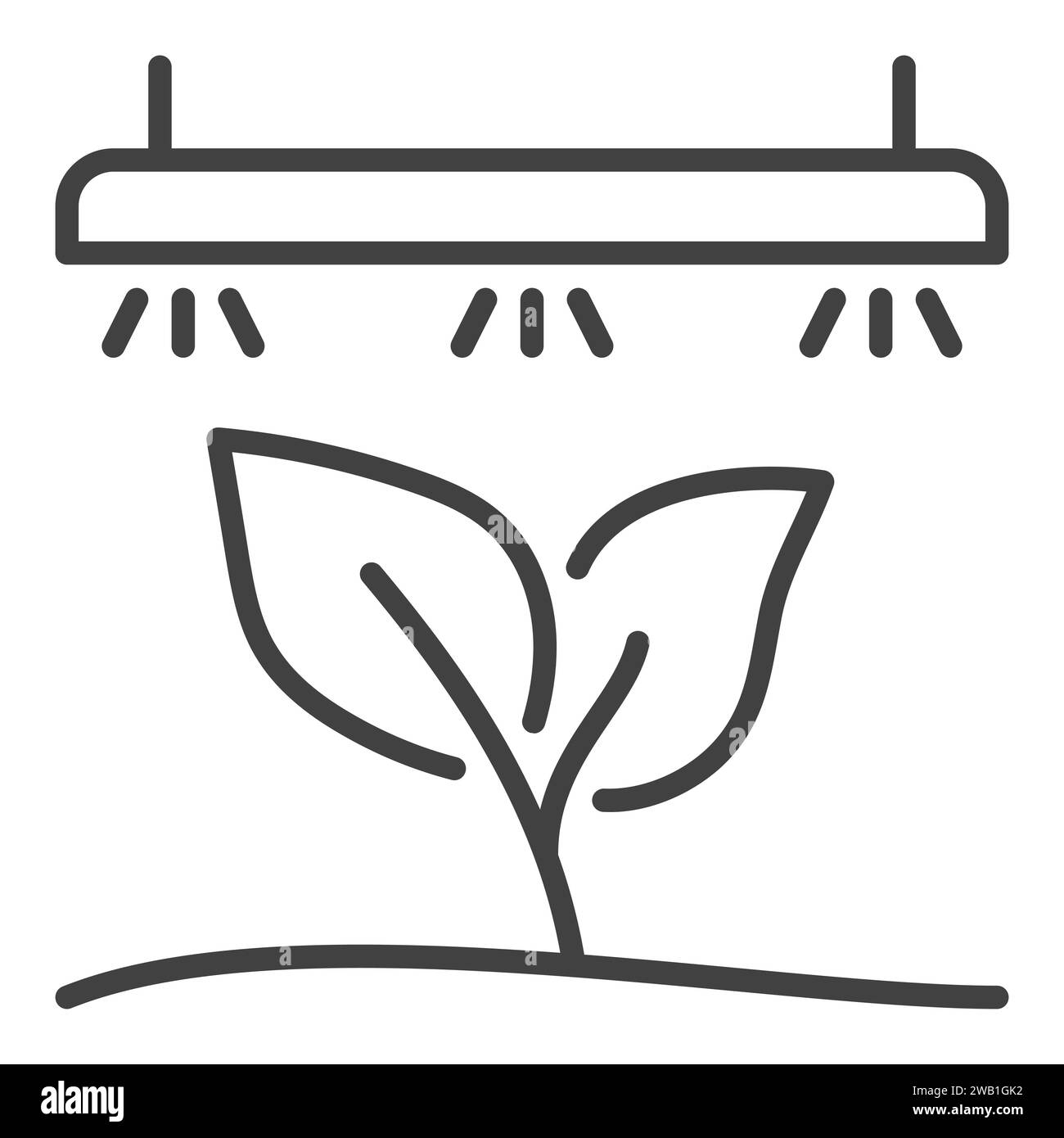 Grow Light vector Phyto Lamp concept icon or symbol in outline style ...