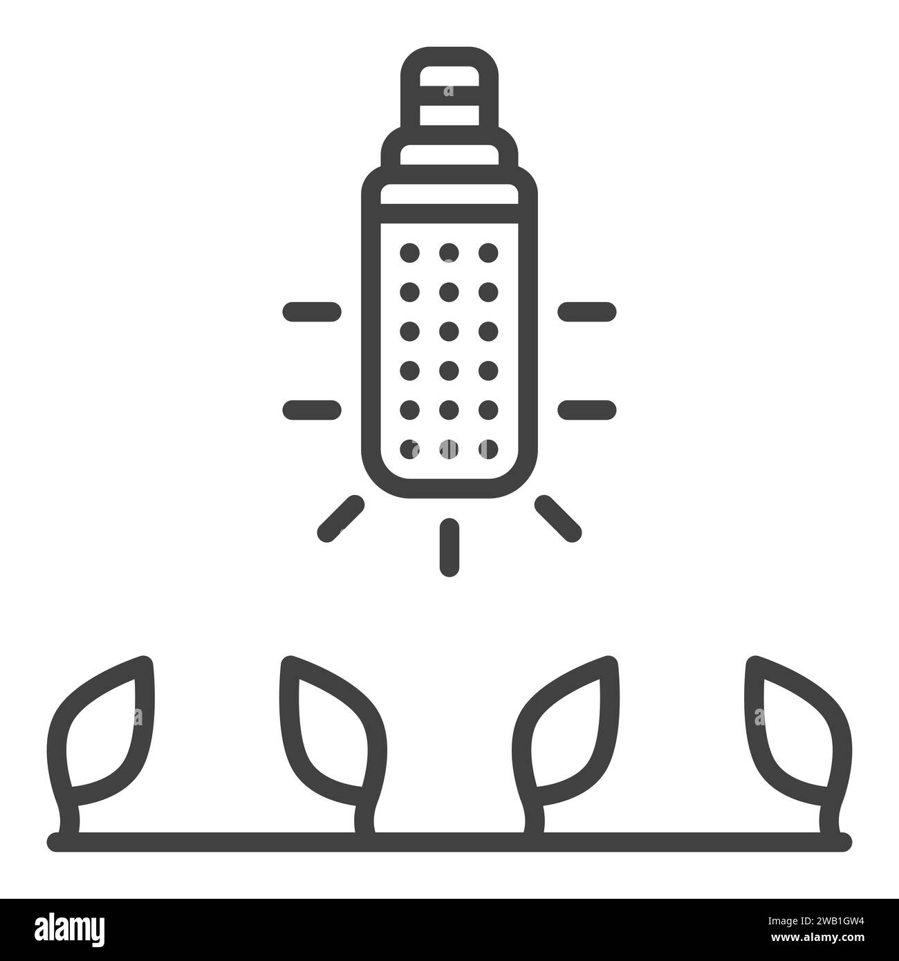 Corn Grow Led Light Bulb vector Phytolamp concept outline icon or ...