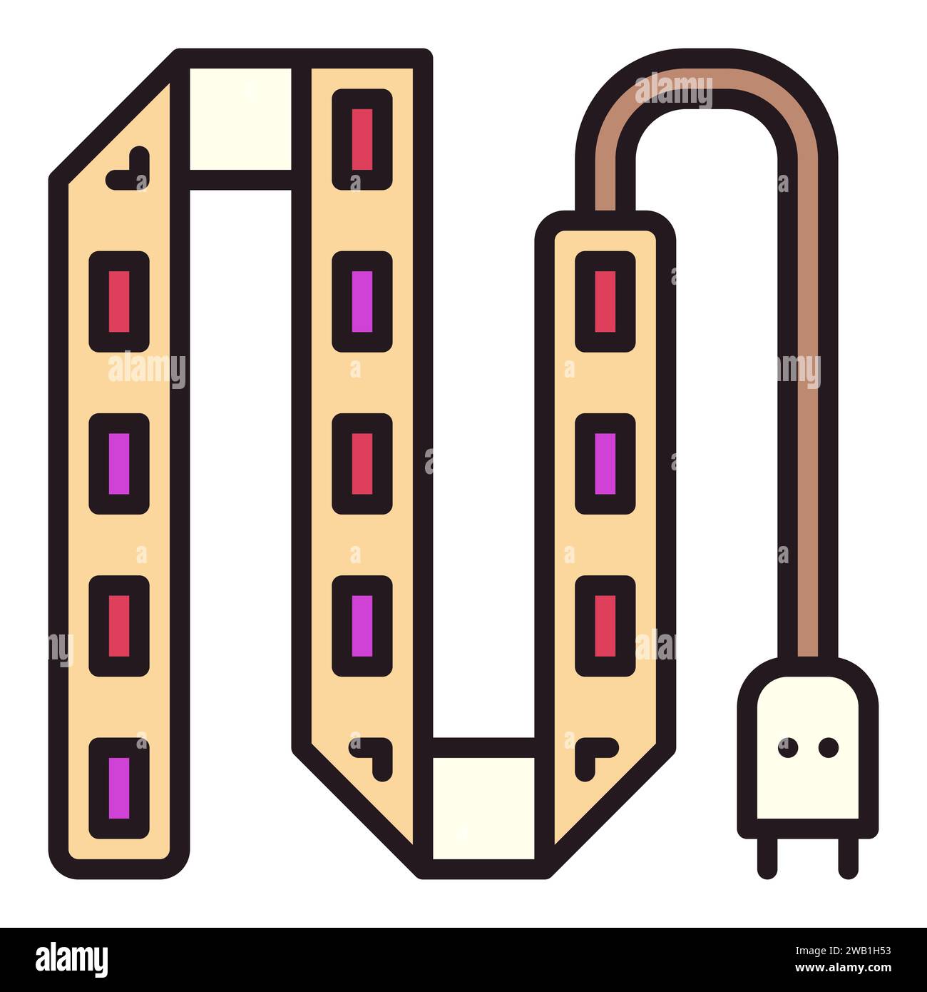 Grow Light LED Strip vector concept colored icon or logo element Stock ...