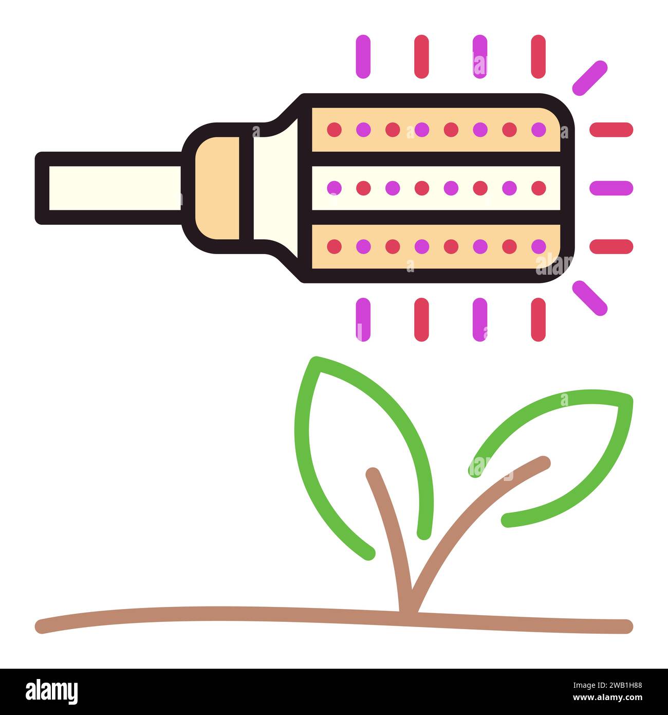 Phyto Corn Bulb vector Growing Lamp concept colored icon or symbol ...