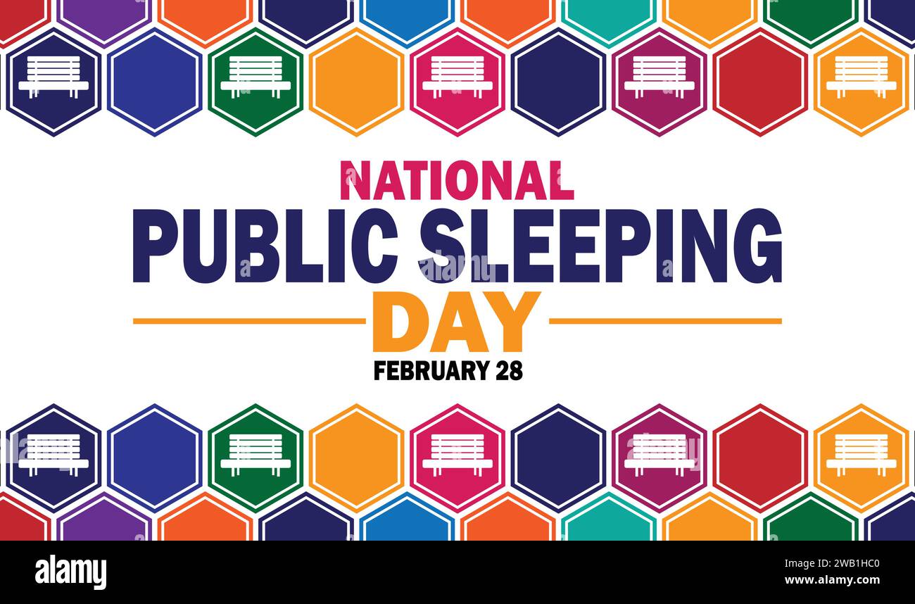 National Public Sleeping Day. February 28. Holiday concept. Template ...
