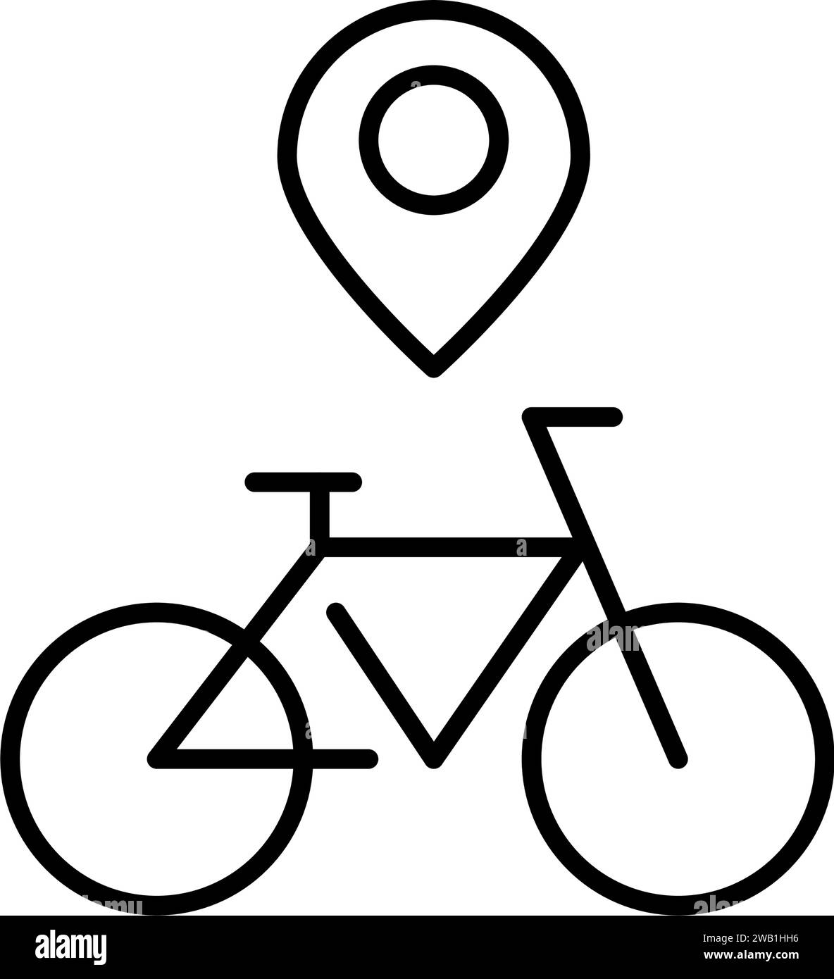 Bike sharing service. Map pointer showing location. Pixel perfect ... Bike sharing service. Map pointer showing location. Pixel perfect ...
