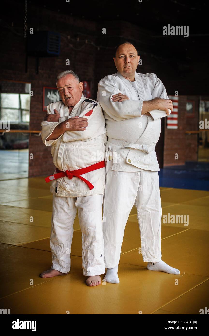 Two respected and experienced judo sensei master instructor in ...