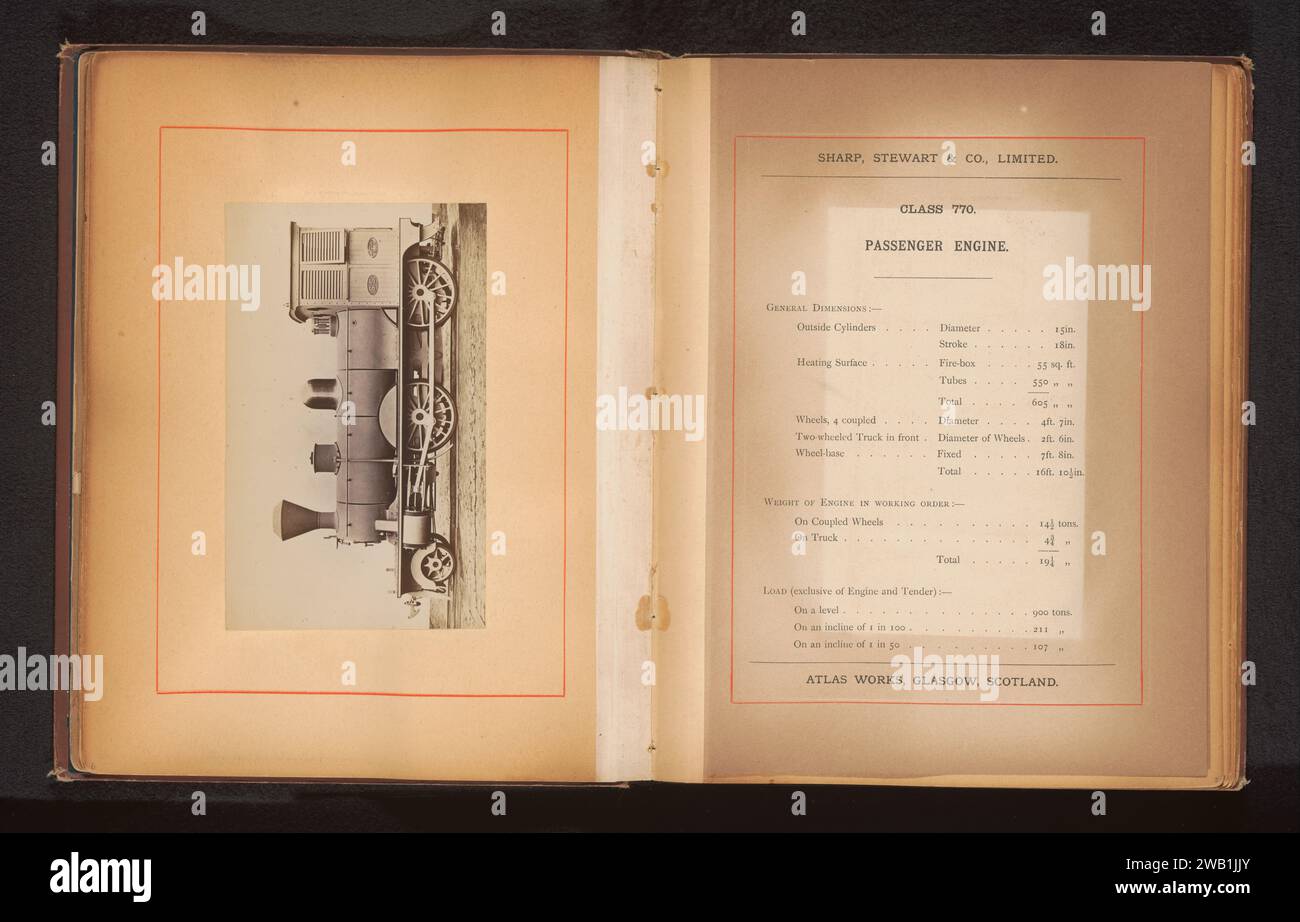 Steam locomotive for passenger transport made by Sharp, Stewart and ...