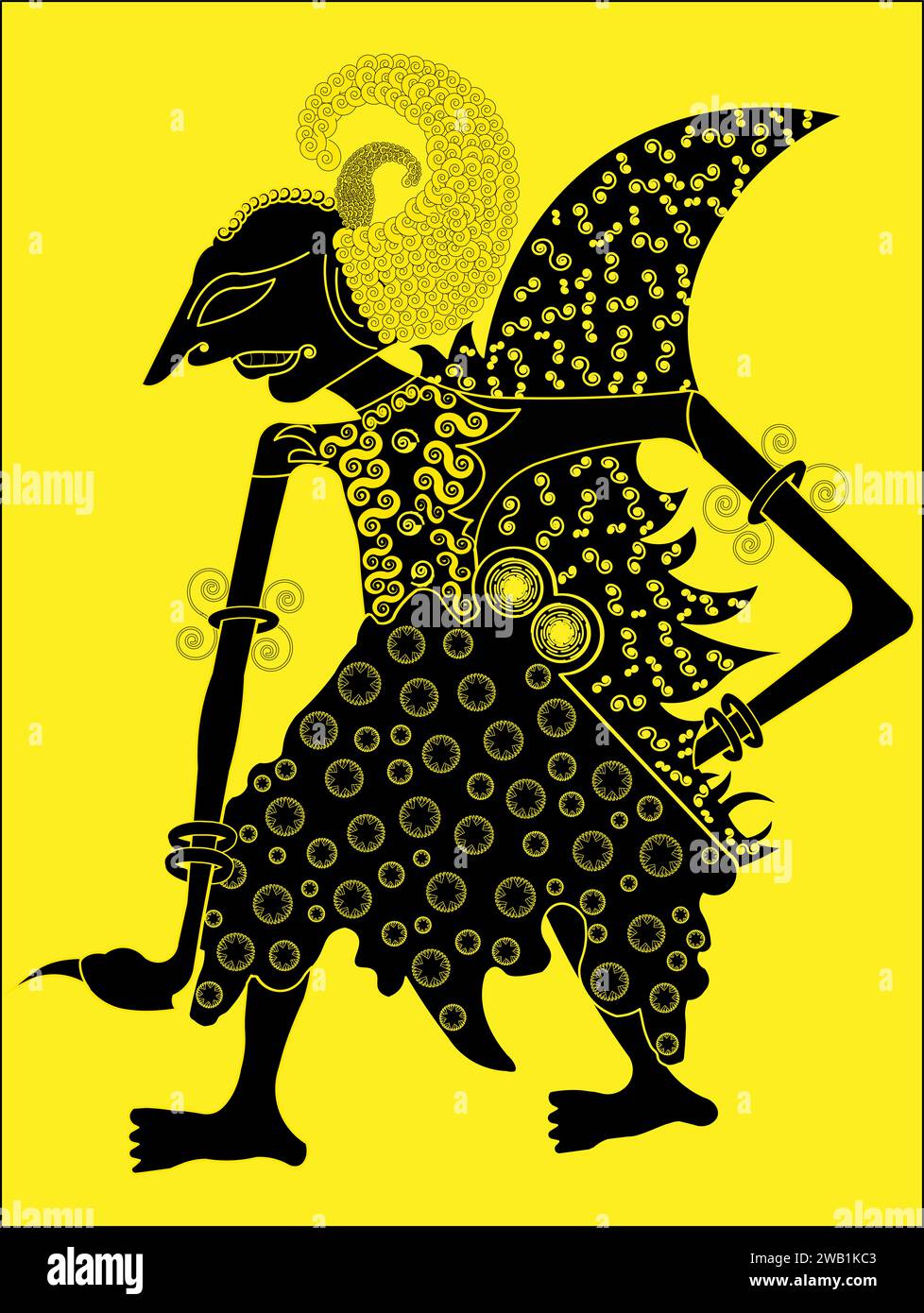 vector Arjuna's Golden Leather Puppet Stock Photo - Alamy