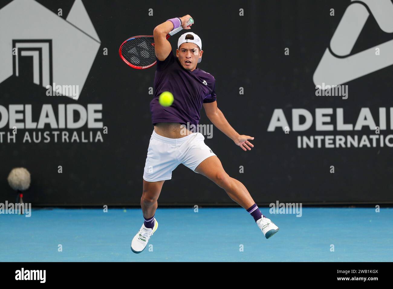 Adelaide, Australia. 08th Jan, 2024. Sebastian Baez (ARG) in action ...