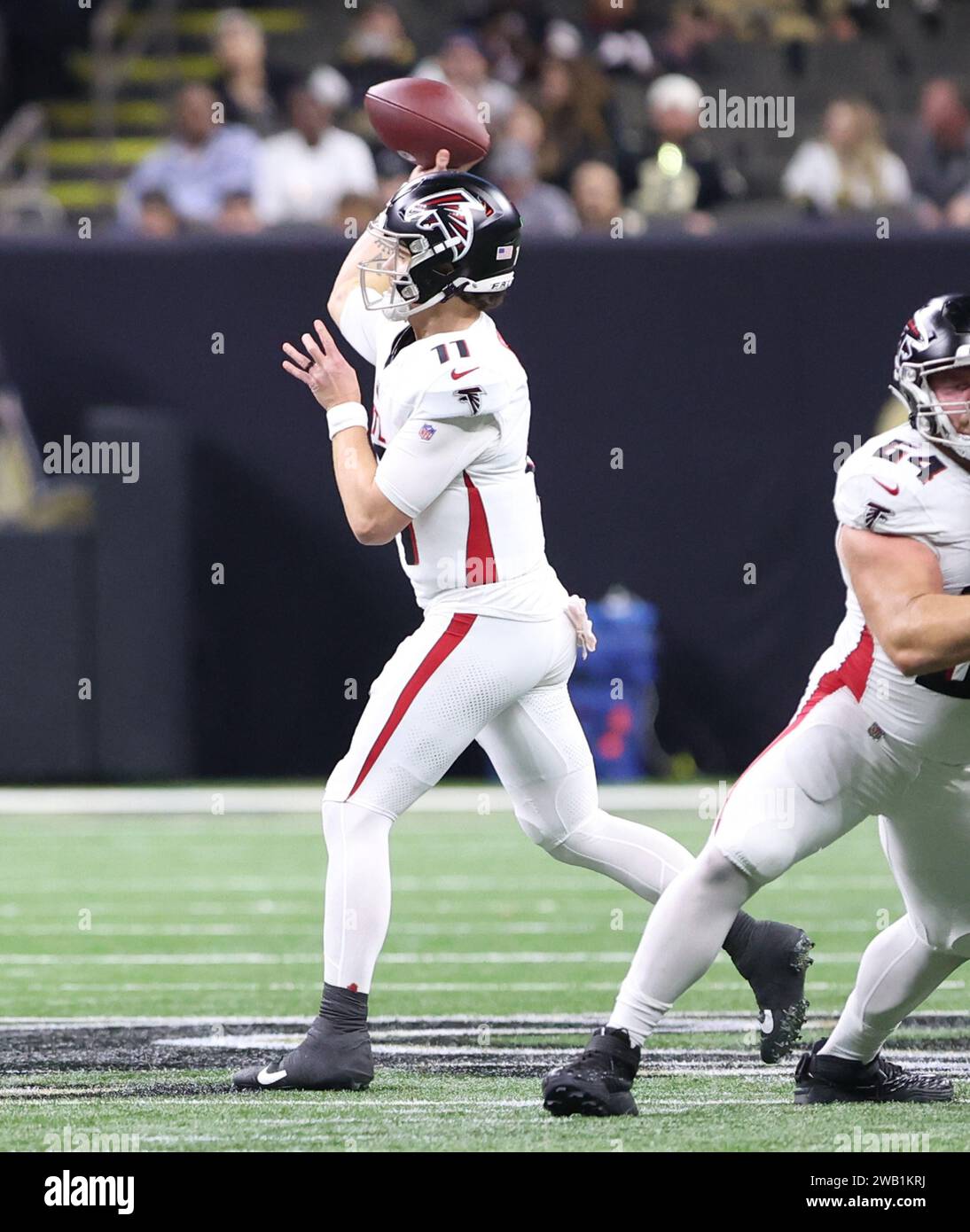 New Orleans, USA. 07th Jan, 2024. Atlanta Falcons quarterback Logan ...